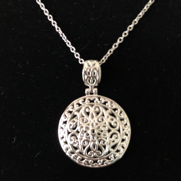 Jewelry | Openwork Pendant 2 Stainless Steel Chain Nwot | Poshmark